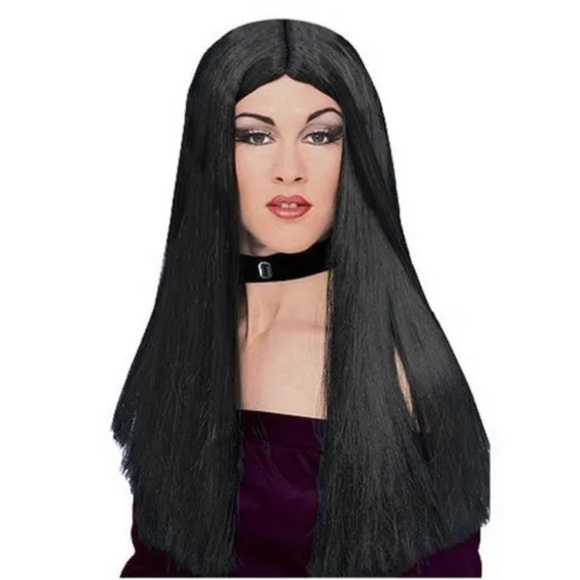 Hair | Witch Wig Vampire Morticia Sexy Adult Costume Wig Black 24inch ...
